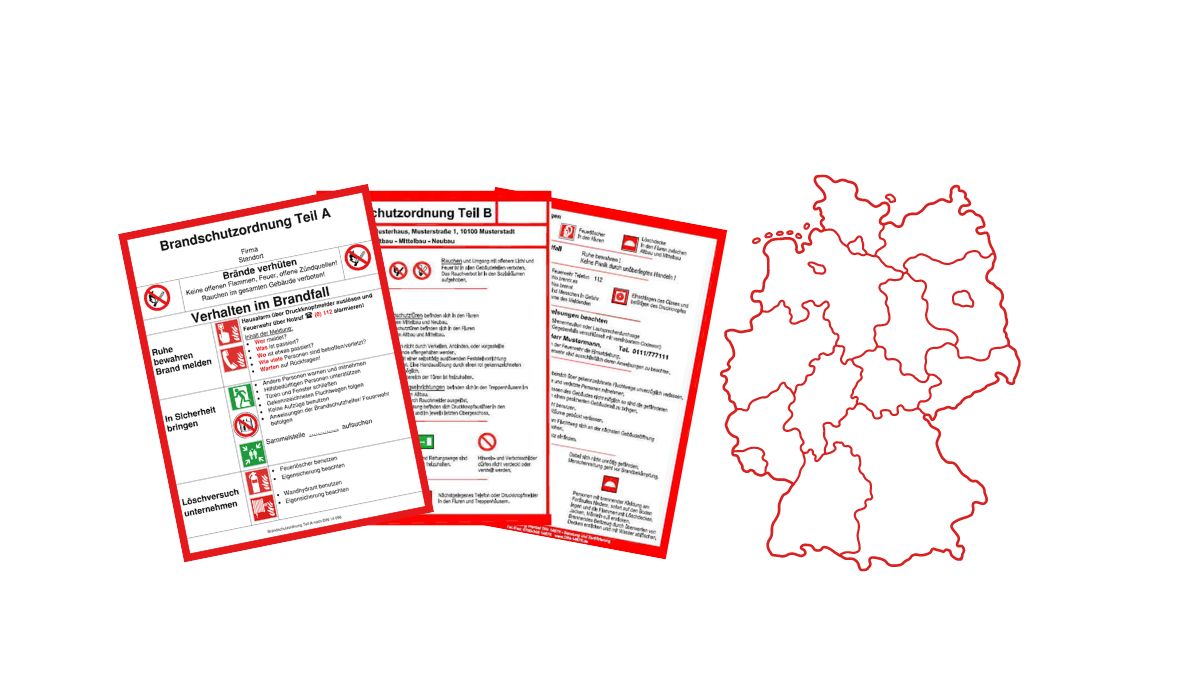 Brandschutzordnung Teil A, B & C nach DIN 14096 | ProSafeCon